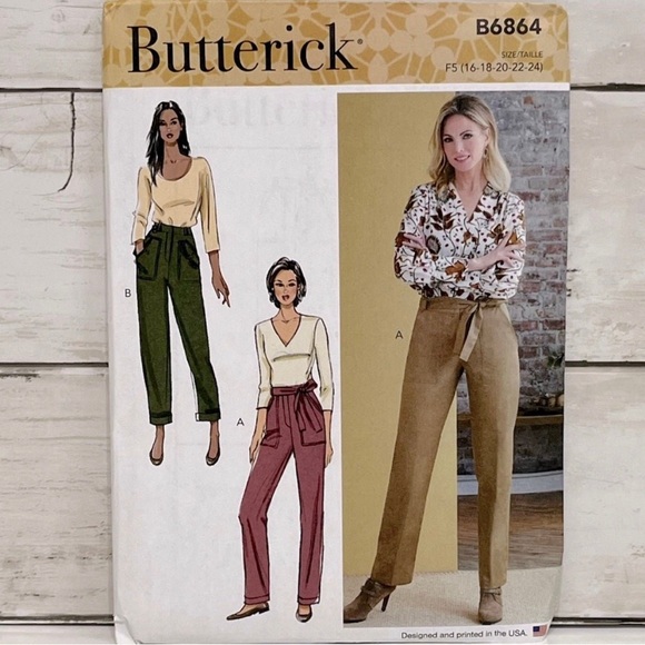 Butterick | Pants & Jumpsuits | 5 For 25 Butterick B6864 Womens Sewing ...
